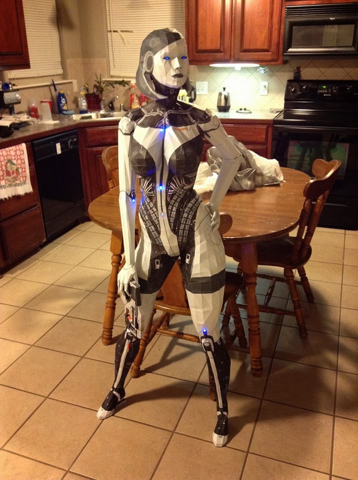 Edi From Mass Effect As A Paper Craft Model Post Game Lobby