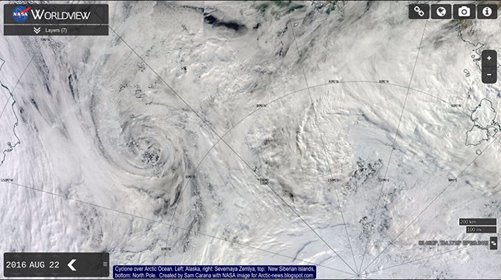 Seemorerocks: Arctic ice breaking up with cyclone