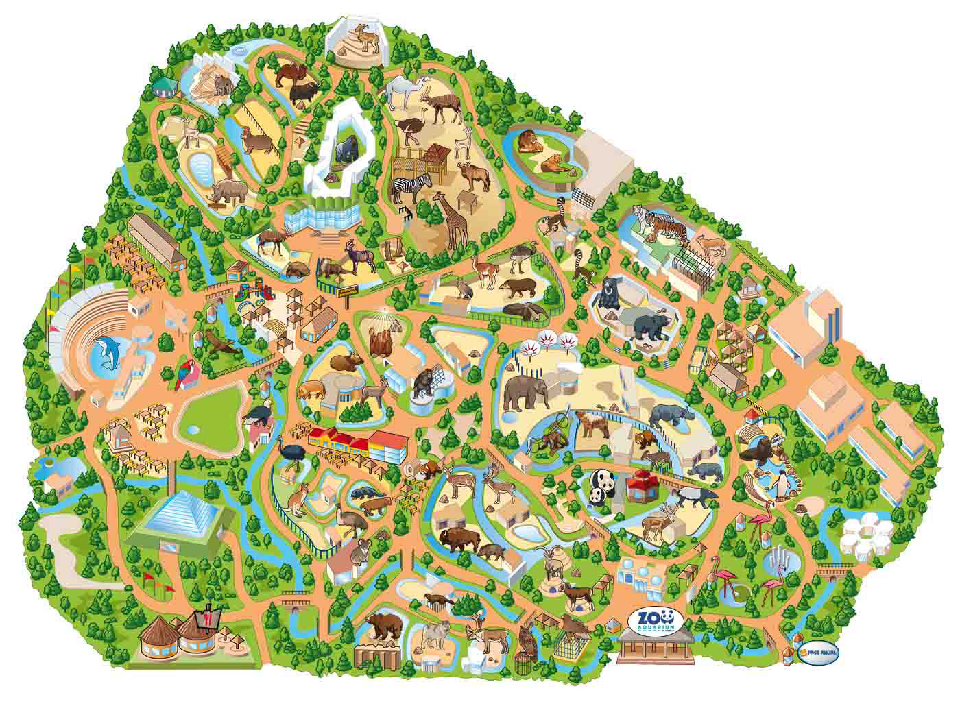 Trabajar en el zoo: Organización de los caminos del zoologico