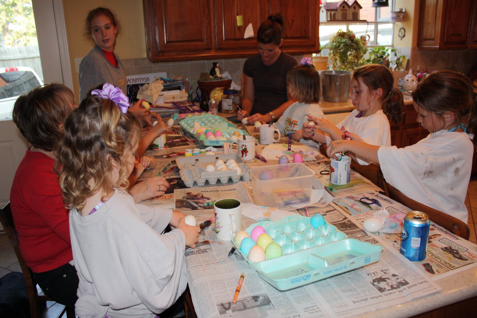 The Sharer Family: Dying Easter Eggs