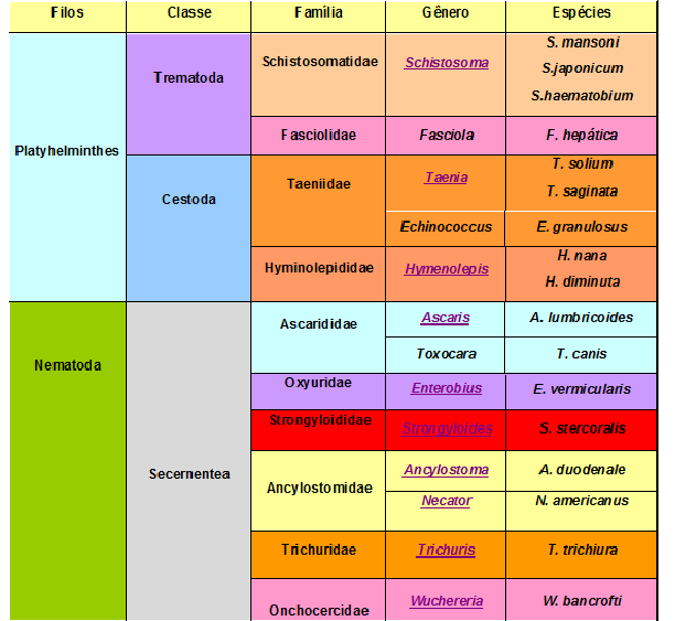 Conhecer BIOlogia: Atlas Acadêmico de Parasitologia Humana - Ocorrência ...
