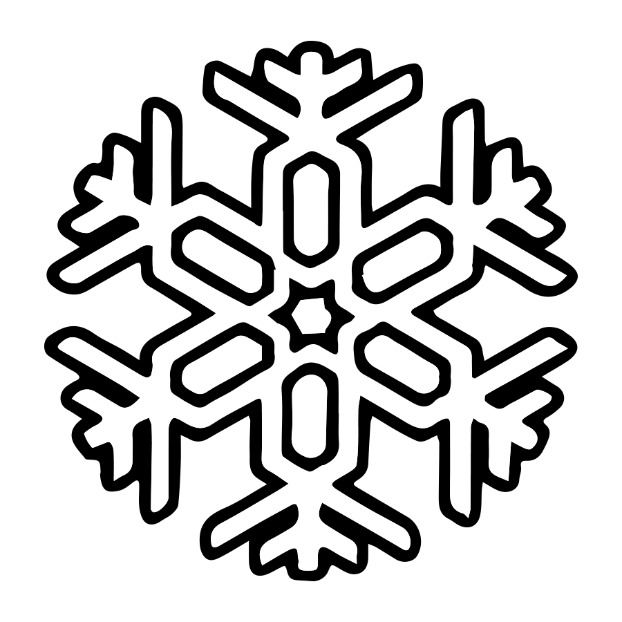 Copo de Nieve para colorear y pintar - COLOREA TUS DIBUJOS