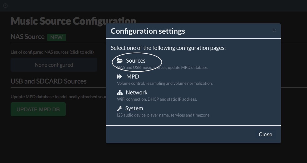 "Raspberry Pi 3" に "MoOde audio player Relese 2.7" をインストール