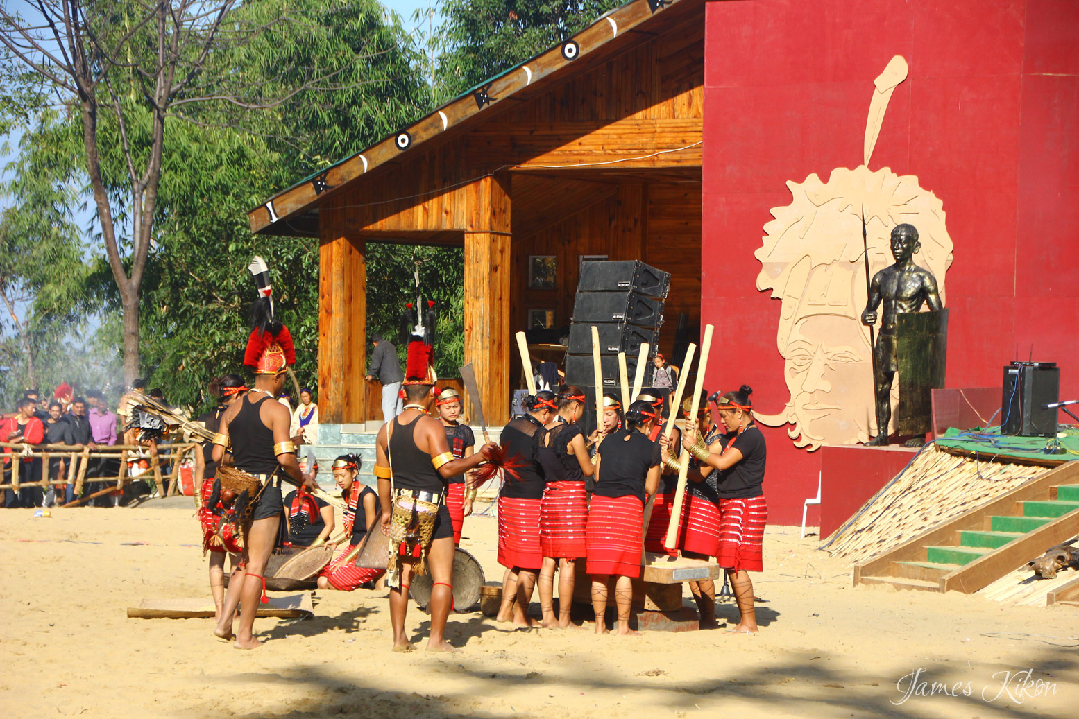 Phom Naga Cultural Troupe In Traditional Attire Displaying Traditional ...