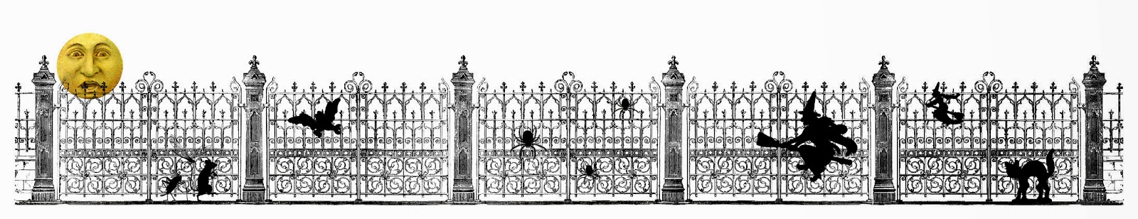 365 Projects: Spooky Halloween Fence with Halloween Images Behind the ...