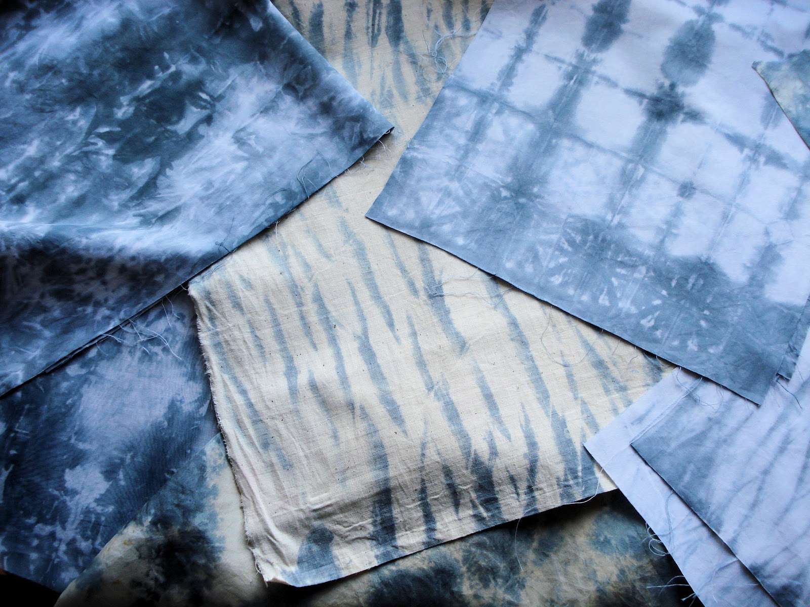 Stitching with Schnauzer and Siamese: Resist dyeing