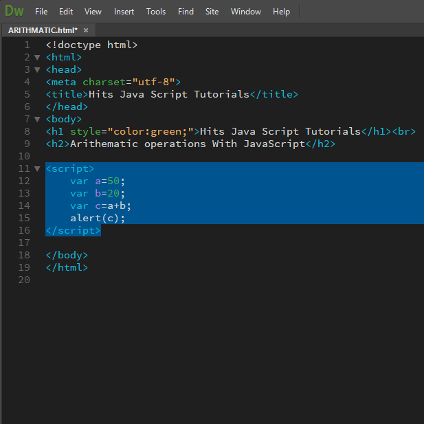Where to JavaScript Code Fits | Hits JavaScript Tutorial Where to JavaScript Code Fits | Hits JavaScript Tutorial