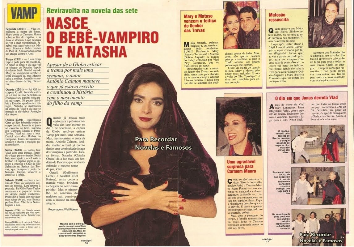 Para Recordar Novelas e Famosos: Nasce o Bebê-vampiro de Natasha "VAMP"