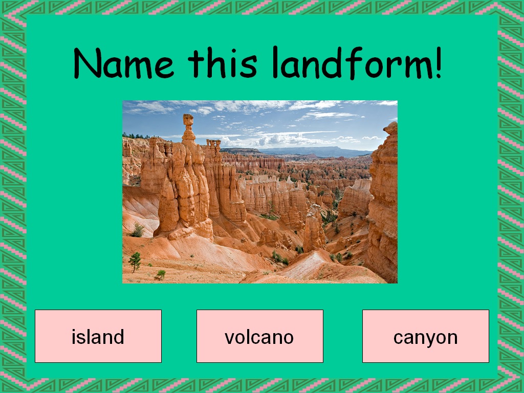 Student Survive 2 Thrive: Name the Landform Game