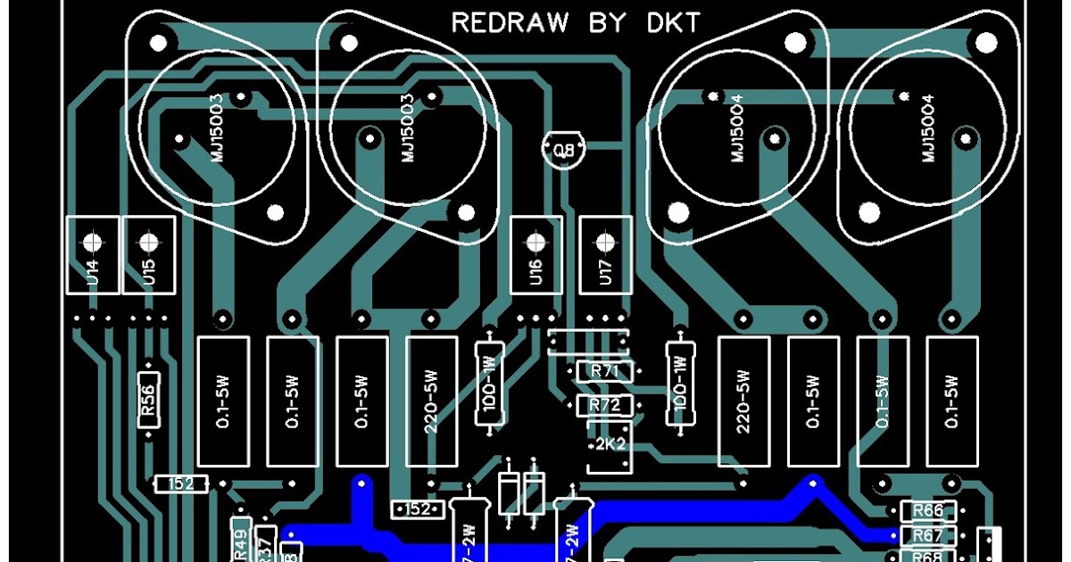 DK Tech PCB Audio Power AMPLIFIER: PCB for Indoor audio - 300w