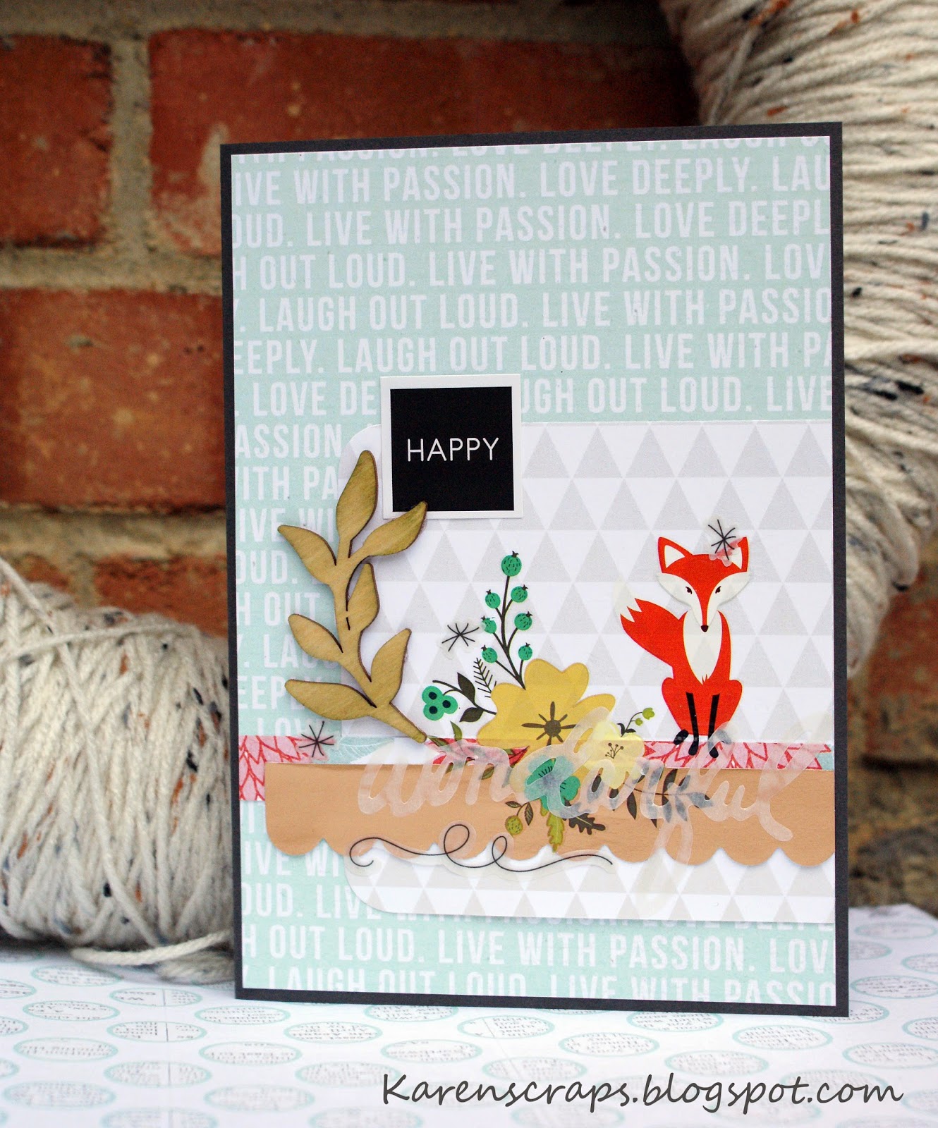 KarenScraps: Foxy Card