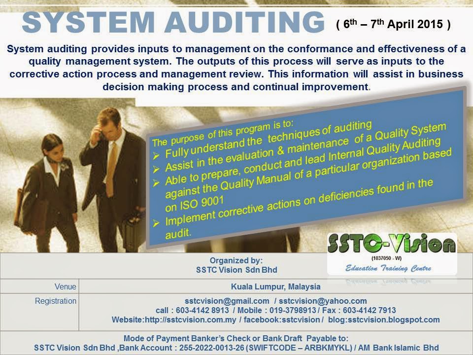 SSTC Vision Sdn Bhd: 2 DAYS COURSE ON SYSTEM AUDITING