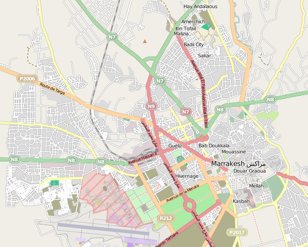 Mapa de Marrakech en español