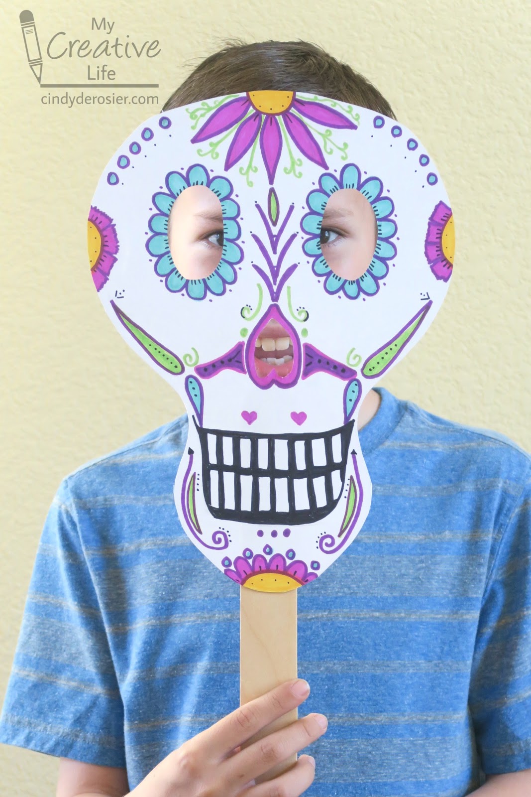 Cindy deRosier: My Creative Life: Dia de los Muertos Calavera Mask