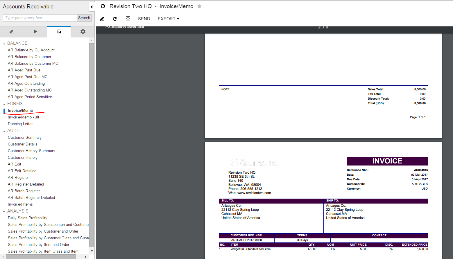 Acumatica Platform | The Acumatica Technical Files: Printing Two ...