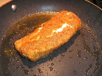 The Briny Lemon: Cornmeal-Crusted Cod with Mexican Rice and Guacamole