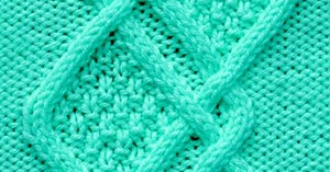 Cable Panel 17: Double Moss Stitch Diamonds