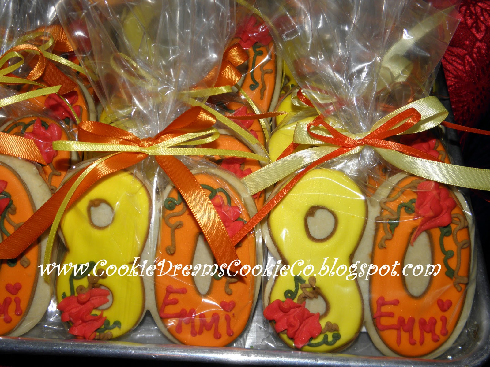 Cookie Dreams Cookie Co.: 80th Birthday Cookies!