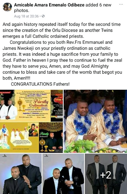 Photos: Another identical twin brothers ordained Catholic priests in ...