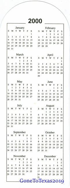 My Pocket Calendars: Butterfly Bookmark