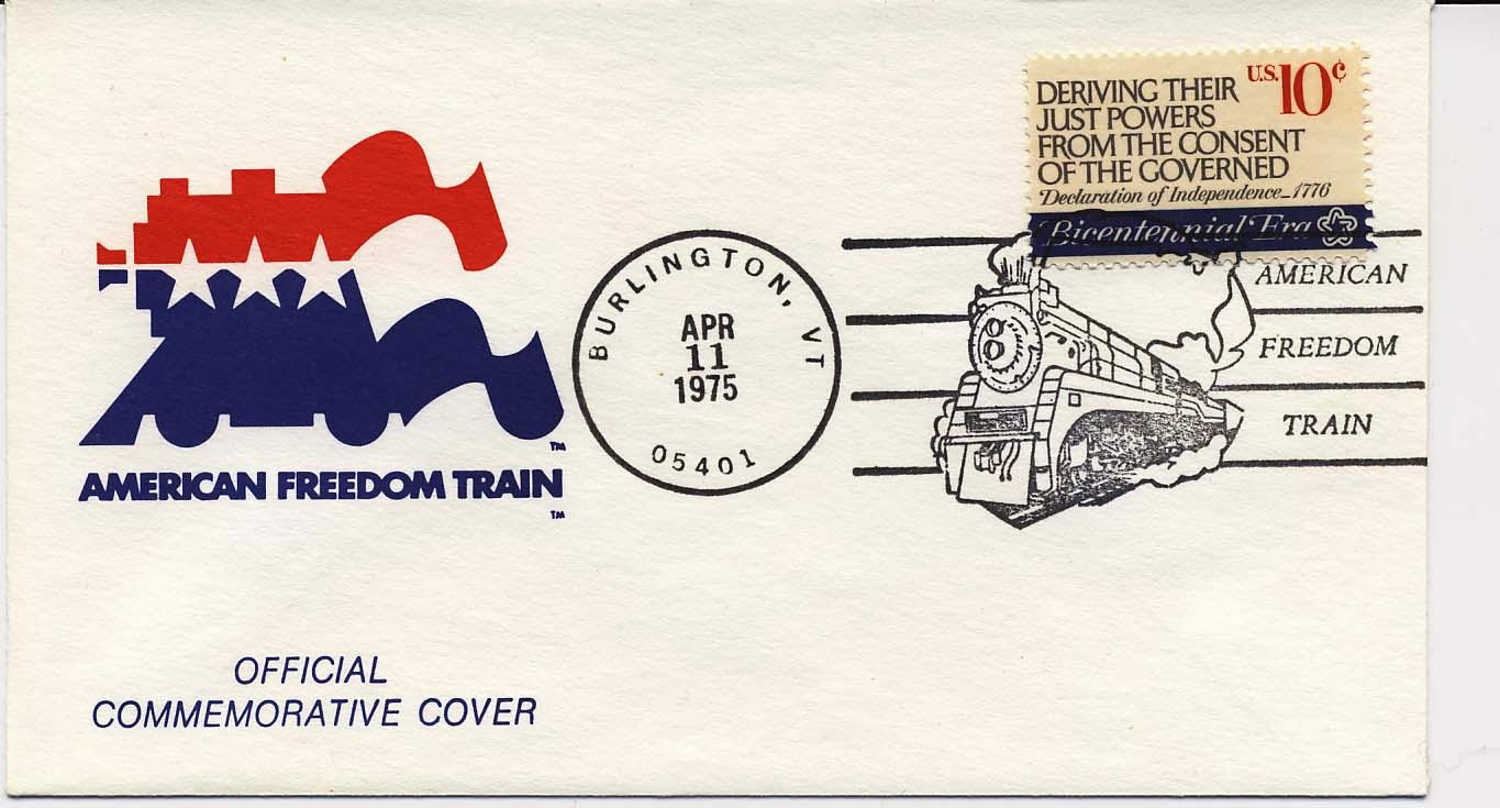 Vermont Postal History: The Freedom Train in Vermont