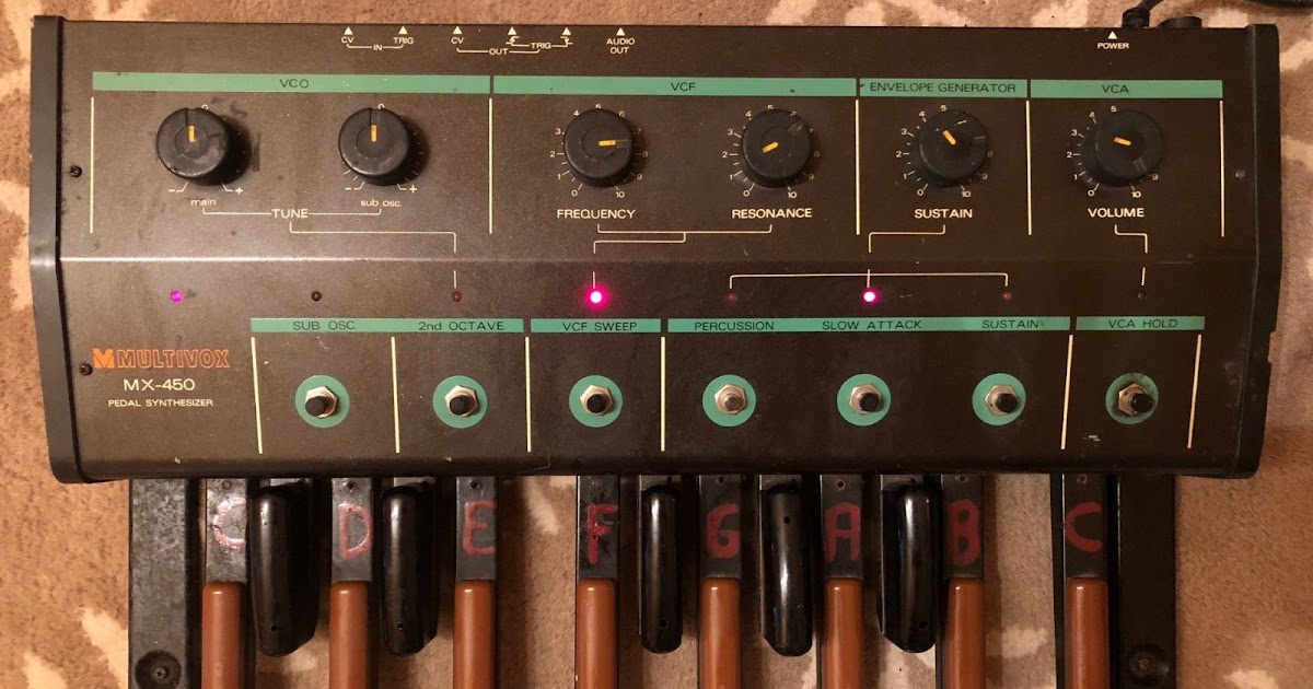 MATRIXSYNTH: Multivox MX-450 Analog Bass Pedal Synthesizer SN 00436