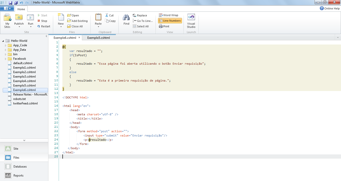 Tutorial Programação Web Aspnet Com Razor Syntax 010612