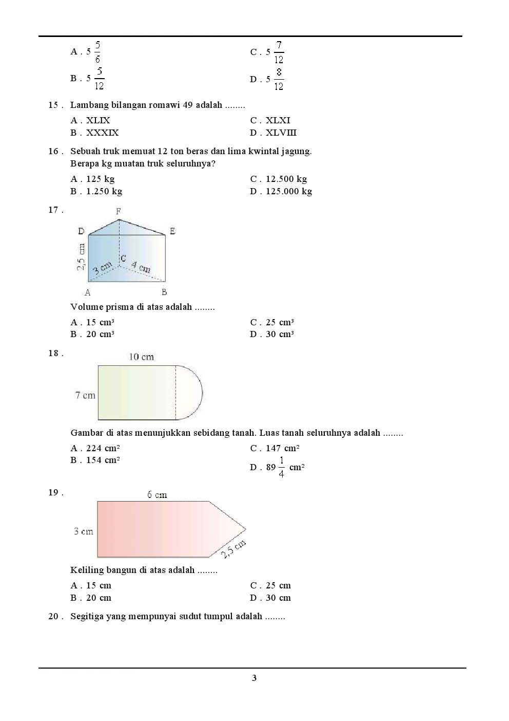 indah lukmi matematika: Soal Matematika Dasar 2