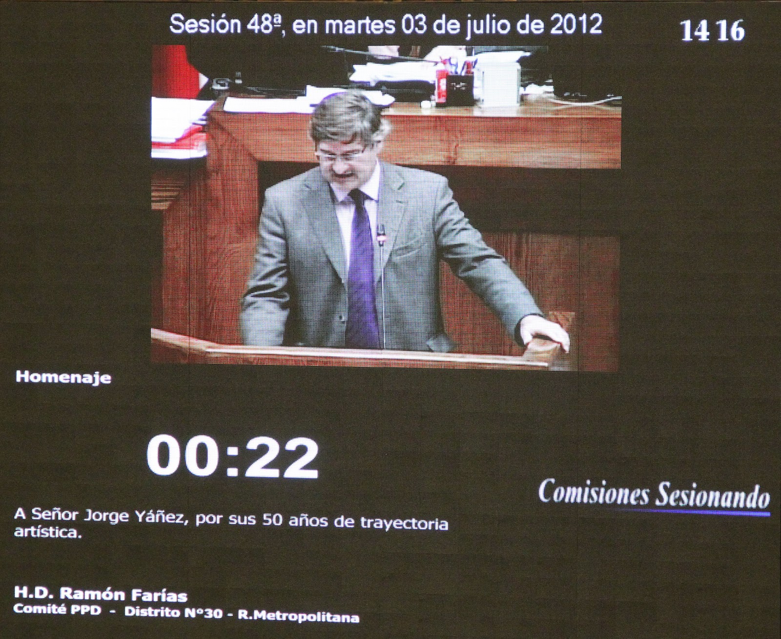 Jorge Yañez: Discurso de Homenaje a Jorge Yáñez por sus 50 años de carrera