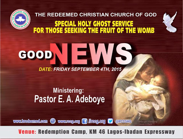 Prayer points from RCCG September 2015 Special Holy Ghost Service ...