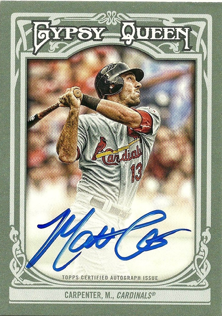 The Snorting Bull: 2013 Topps Gypsy Queen Matt Carpenter Autograph