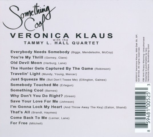 Veronica Klaus CD: Something Cool – Queer Music Heritage – The Blog