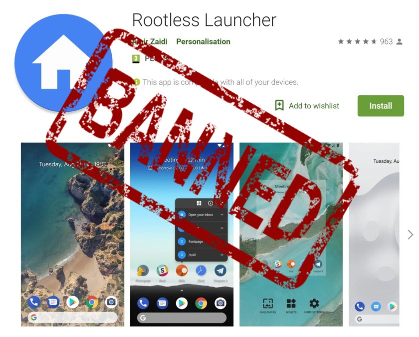 Google remove Rootless Pixel Launcher da Play Store devido a uma ...