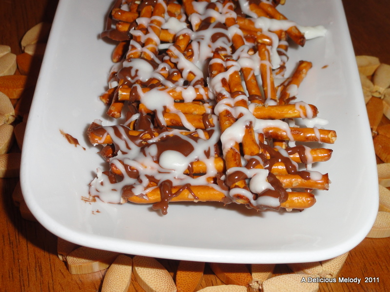 A Delicious Melody: Chocolate Drizzled Pretzels--An Easy Sweet and ...