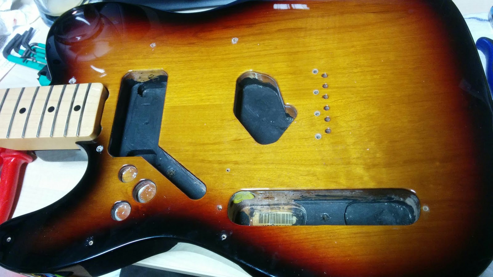 Fender Telecaster Mexico '14 Lefty - Shielding & DiMarzio Tone Zone T ...