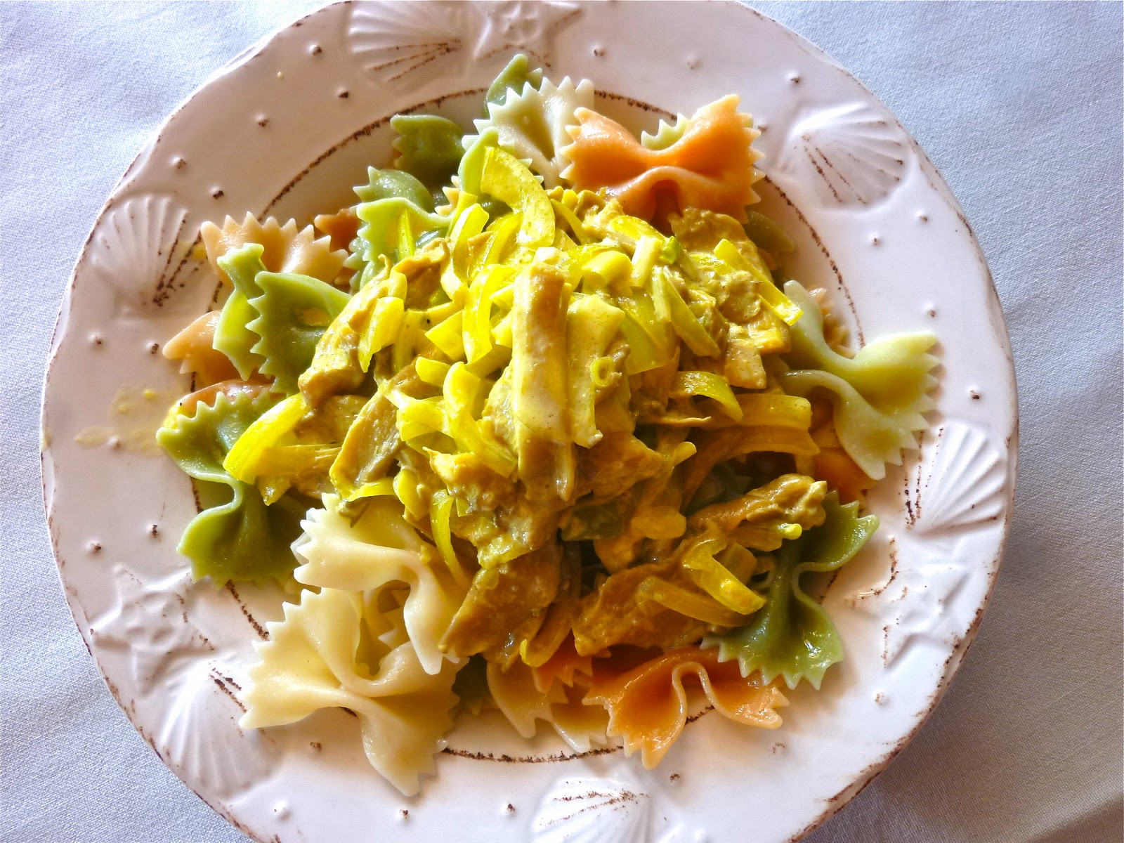 Captura de Fotones: Pasta y setas de ostra solares con ajetes tiernos.