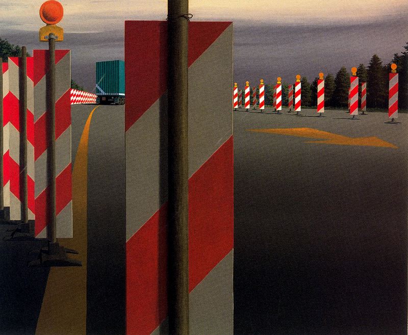 Painting of Jeffrey Smart artist, Jeffrey Smart paintings