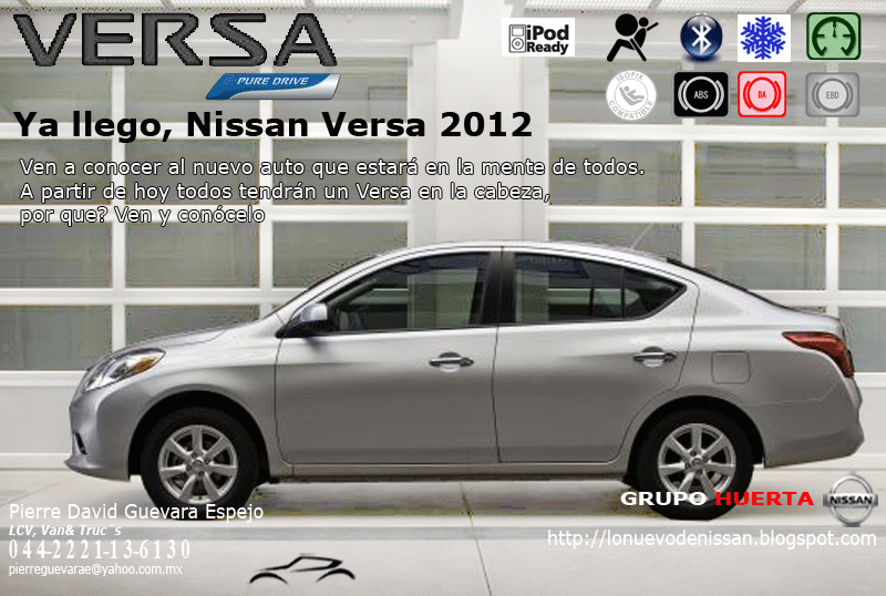 Lanzamientos Nissan: Ya llego, Nissan Versa 2012