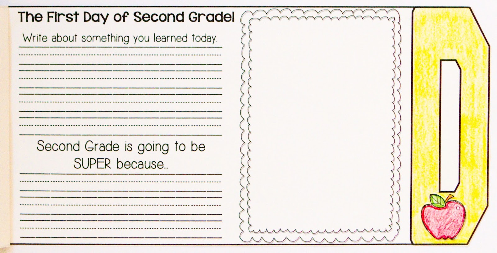 Simply Skilled in Second: Writing Keepsake - First Day & Last Day of School