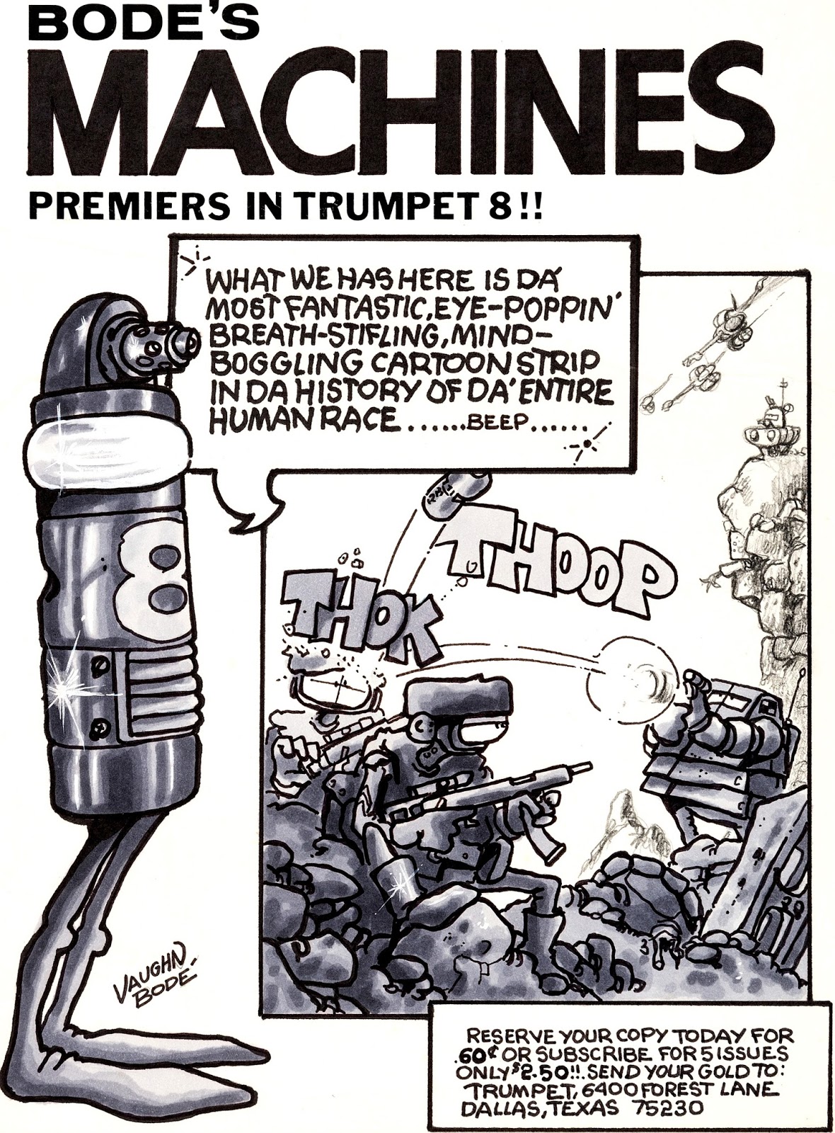 Cap'n's Comics: Breath-Stifling Ad by Vaughn Bode