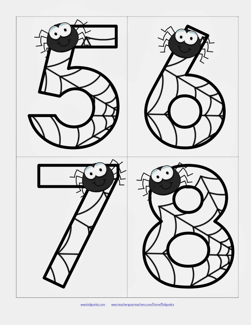 RECURSOS DE EDUCACIÓN INFANTIL: NÚMEROS PARA HALLOWEEN