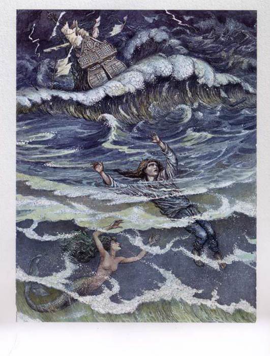 çizgili masallar: The Little Mermaid by Boris Diodorov