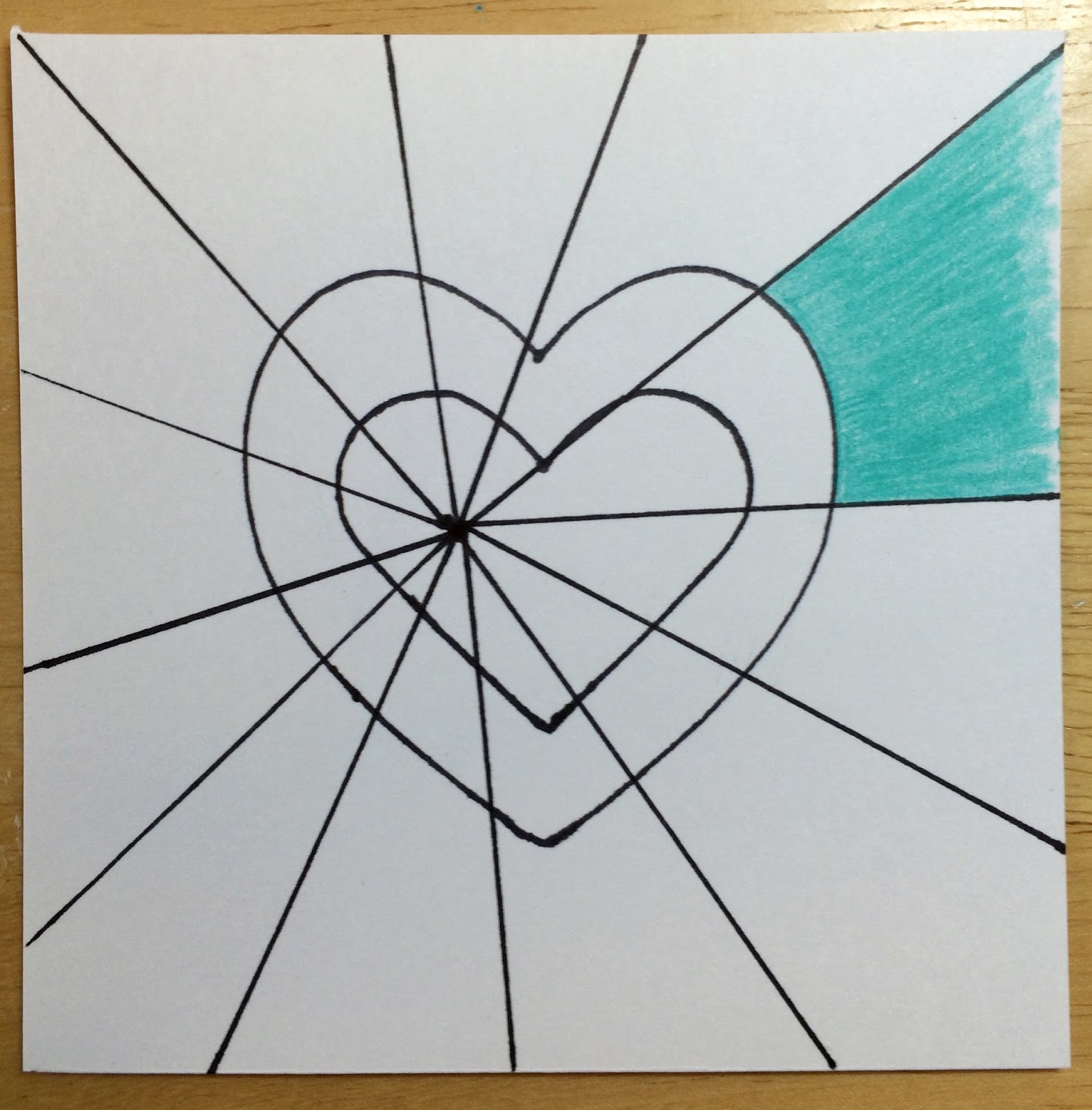 Kathy's Art Project Ideas: Double Heart Optical Illusion Art Lesson