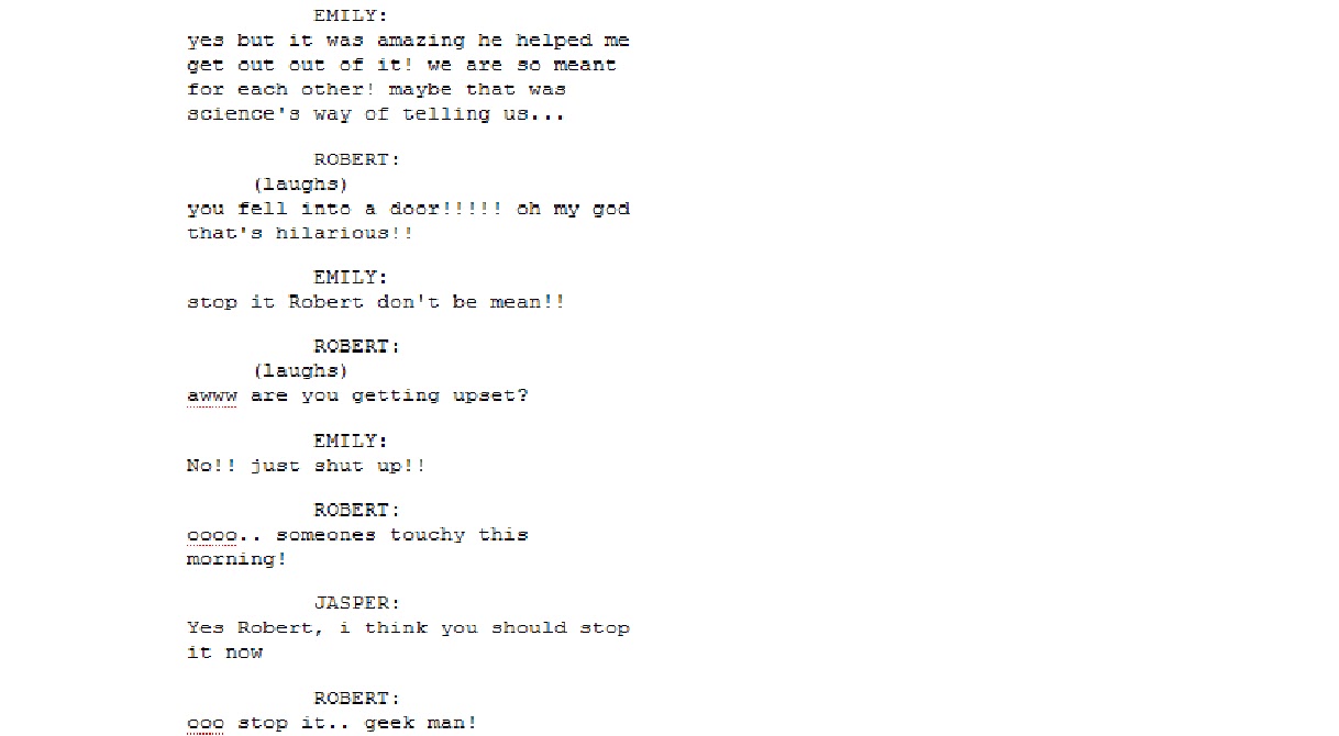 AS media studies - charlotte maguire: Final group script