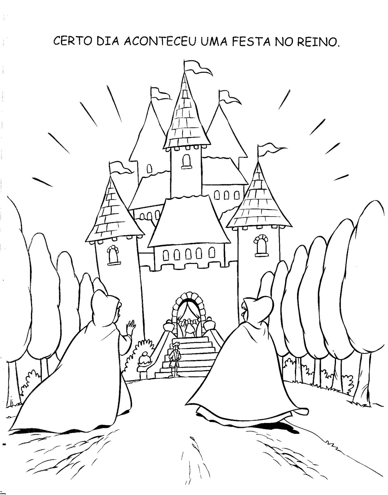 JARDIM COLORIDO DA TIA SUH: Cinderela para colorir e imprimir