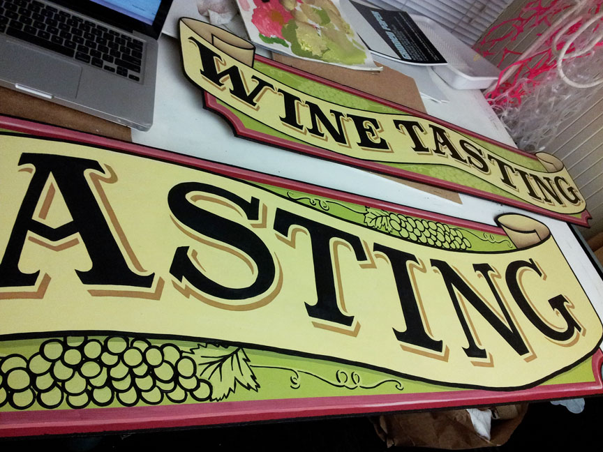 L STAR MURALS: BEWARE: Wine Tasting Signs lead to Wine Tastings