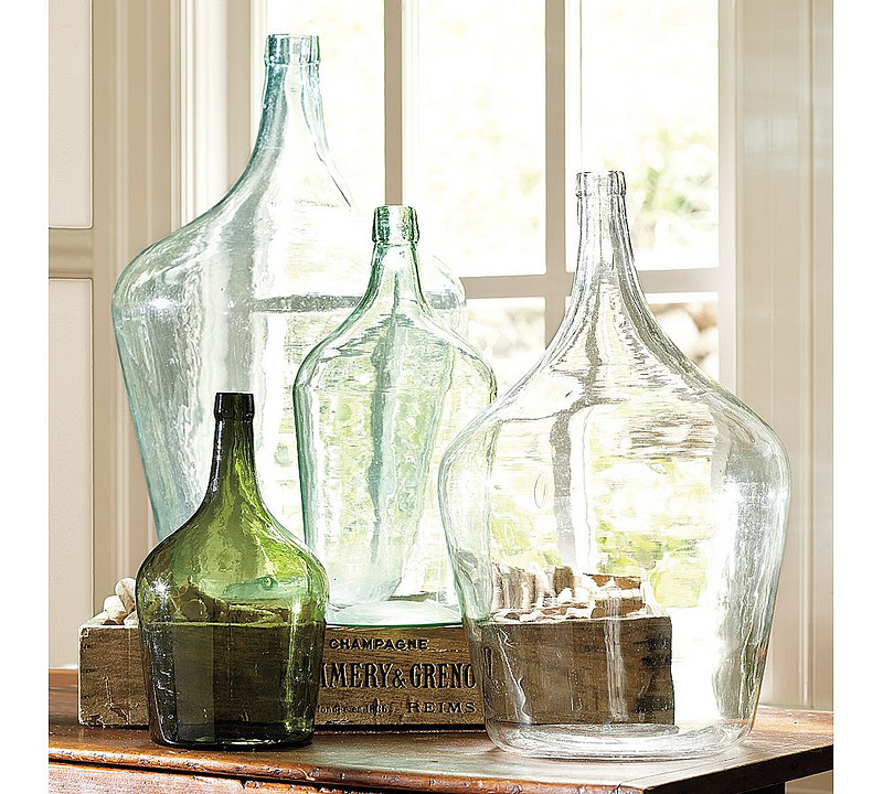 lalaberidesign: Decorating with vintage bottles