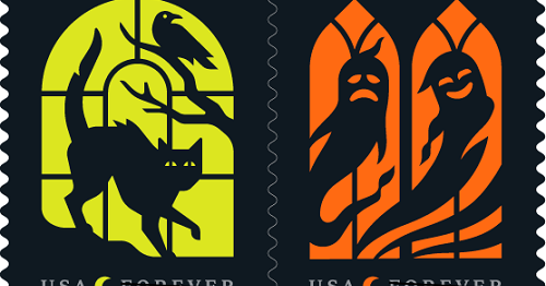 The Spooky Vegan: US Postal Service Unveils Spooky Silhouettes Stamps ...