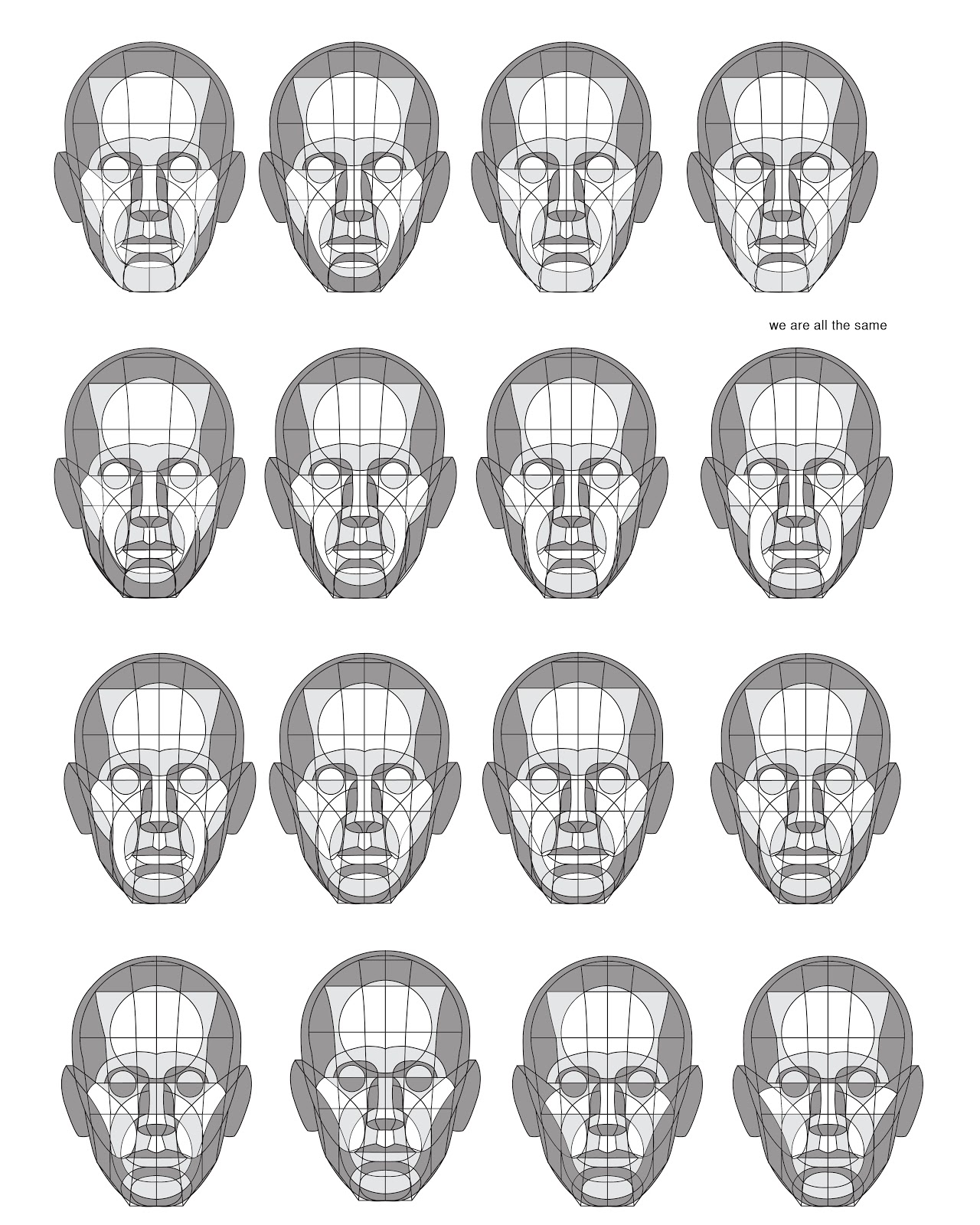 Draw Speak: There are no lines -more head diagrams