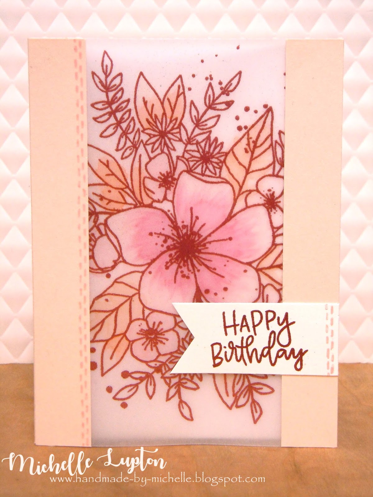 Handmade by Michelle: Rose gold florals